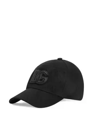 Dolce & Gabbana Logo Appliqué Cap - Black