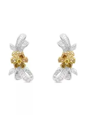 HYT JEWELRY 18k Gold Diamond Earrings - Silver