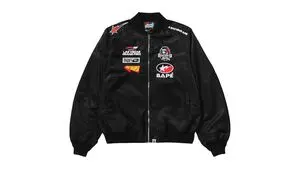 A BATHING APE X F1lv Logo Bomber Jacket