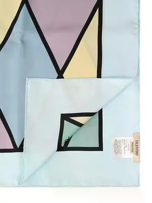 Valentino Garavani Rhombelle-print Scarf - Blue