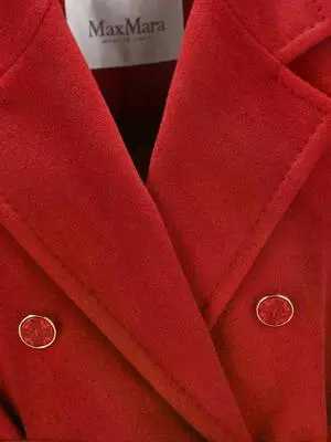 Max Mara Belted Double-breasted Coat - Red