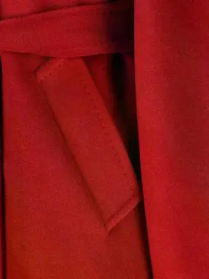 Max Mara Belted Double-breasted Coat - Red