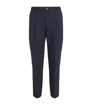 Herno Stretch Virgin Wool Trousers - Navy