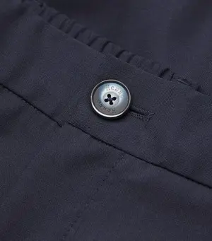 Herno Stretch Virgin Wool Trousers - Navy