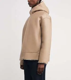 Maje Faux Shearling Zip Up Coat