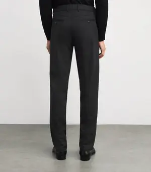 Canali Stretch Wool Travel Tailored Trousers