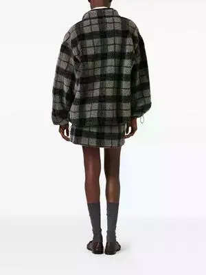Miu Miu Checked Mini Skirt - Grey