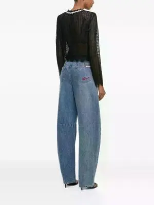 SELF-PORTRAIT Crystal-embellished Lace Top