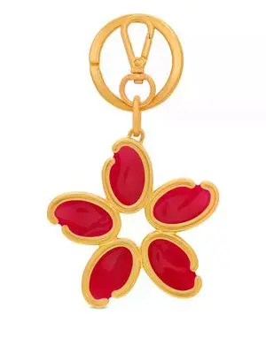 Oscar De La Renta Flower Charm Keyring - Gold