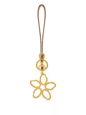 Oscar De La Renta Flower Pendant Keyring - Gold