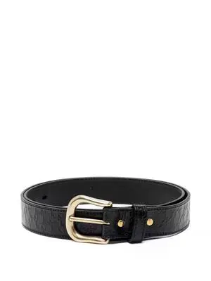 THAMES MMXX Monogram-embossed Belt - Black