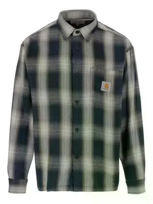 Carhartt Work In Progress Button Checked Shirt - Blue
