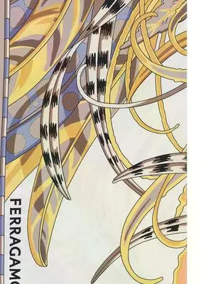 FERRAGAMO Rooster-printed Square Scarf