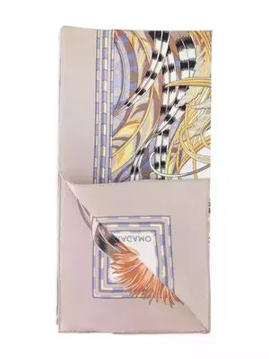 FERRAGAMO Rooster-printed Square Scarf