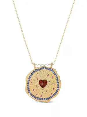 MYA BAY Ruby Heart Medallion Necklace