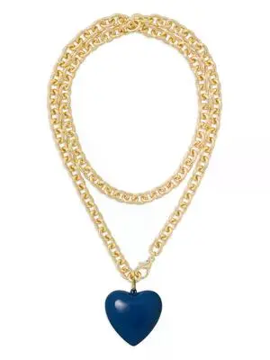 ROXANNE ASSOULIN Big Puffy Heart Charm Necklace - Gold