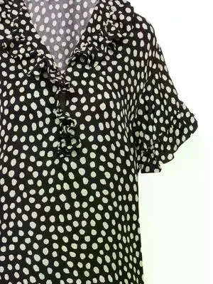Chloé Polka-dot Ruffled Dress
