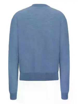 JIL SANDER Mélange-effect Knitted Top - Blue