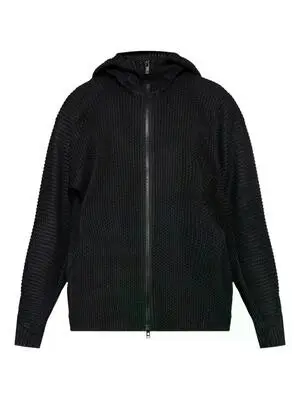 Issey Miyake Wickerwork Hooded Jacket - Black