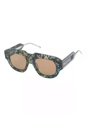 Thom Browne Geometric Frame Sunglasses - Blue
