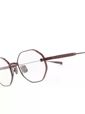 Valentino Garavani V-stud Geometric Frame Glasses