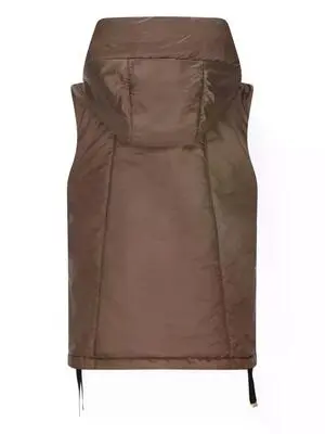 Max Mara Hooded Zip-up Gilet - Brown