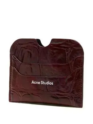Acne Studios Leather Card Holder - Red