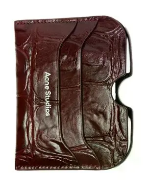 Acne Studios Leather Card Holder - Red