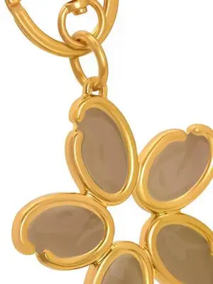 Oscar De La Renta Flower Charm Keyring - Gold