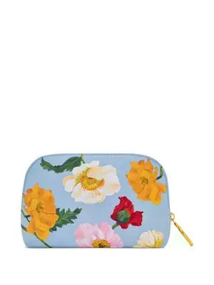 Oscar De La Renta Poppy-printed Makeup Bag