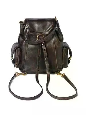Miu Miu Leather Backpack - Brown