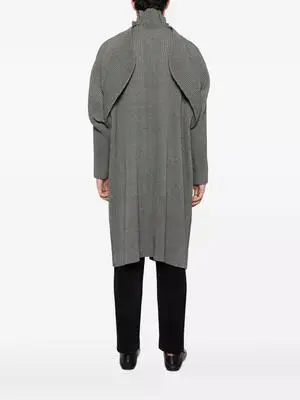 Issey Miyake Pleated Funnel-neck Coat
