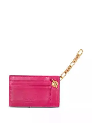Balmain Pulse Leather Card Holder - Pink