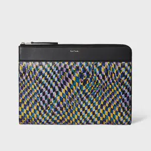 Paul Smith Abstract Checkerboard Document Case - Multicolour