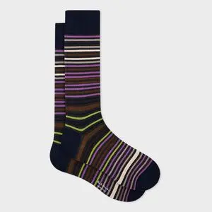 Paul Smith Striped Socks - Blue