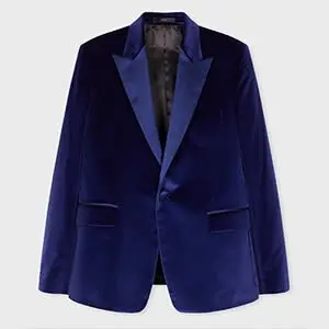 Paul Smith The Soho Tailored-fit Indigo Velvet Evening Blazer