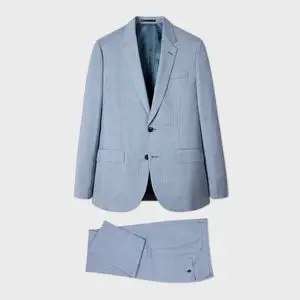 Paul Smith The Soho Tailored-fit Light Check Wool Suit - Blue
