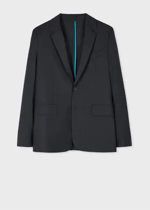 Paul Smith Navy Bi-stretch Wool Blazer - Blue