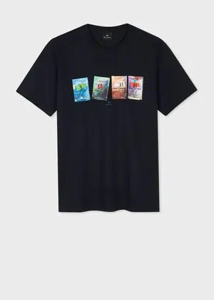 Paul Smith Navy 'seed Packet' Print T-shirt