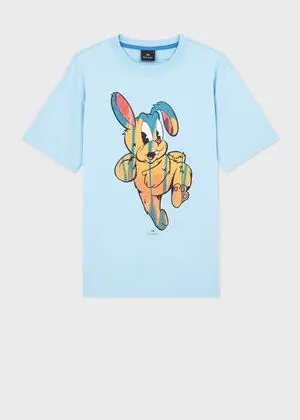 Paul Smith Pale Organic Cotton 'painted Rabbit' T-shirt