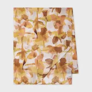 Paul Smith Floral Paint' Scarf - Orange