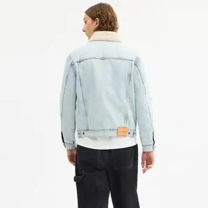 COACH Denim Trucker Jacket With Shearling Collar