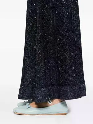 Sandro Rhinestone Embellished Knit Maxi Skirt