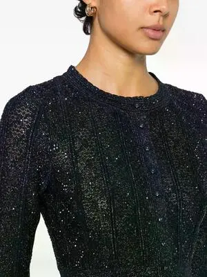 Sandro Rhinestone Embellished Knit Cardigan