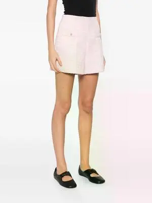Sandro Sequin Check Tweed Shorts