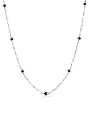 DOWER & HALL Sapphire-embellished Necklace - Silver