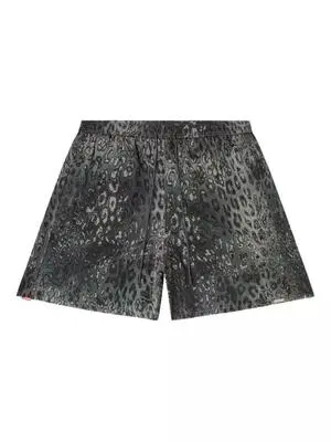 DIESEL® Animal-print Swim Shorts - Grey