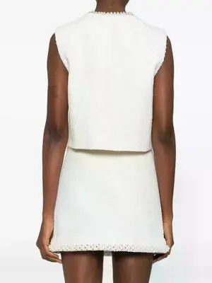 Maje Embellished Tweed Vest