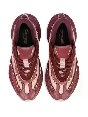 Roberto Cavalli Colour-block Panelled Sneakers - Red
