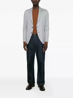 LATORRE Herringbone-pattern Blazer - Blue